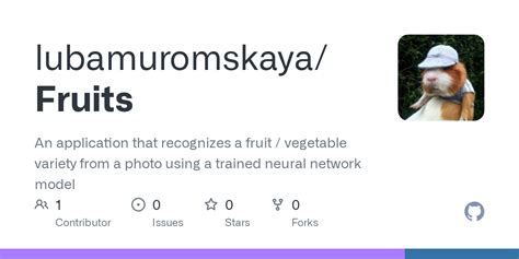 Github Lubamuromskaya Fruits An Application That Recognizes A Fruit Vegetable Variety From