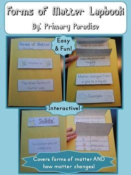 Solids Liquids And Gases Forms Of Matter Lapbook Flip Book