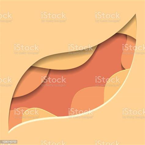 3d 나무 잎의 오렌지 그림 종이에서 잘라 3차원 형태에 대한 스톡 벡터 아트 및 기타 이미지 3차원 형태 가리기 가을 Istock