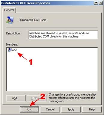 OPC DCOM Configuration User Creation Access Permissions