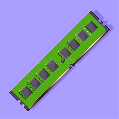 Ram Memory Vector Icon Illustration With Outline For Design Element Clip Art Web Landing Page