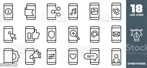 스마트 폰 아이콘 팩 전화 아이콘입니다 종이 작업 아이콘입니다 가는 선 아이콘을 설정합니다 플랫 아이콘 컬렉션 집합입니다 단순