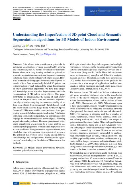 Pdf Understanding The Imperfection Of 3d Point Cloud And Semantic