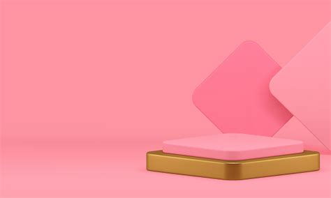 럭셔리 3d 연단 받침대 핑크 디스플레이 모형 화장품 쇼 프리젠 테이션 현실적인 벡터 0명에 대한 스톡 벡터 아트 및 기타