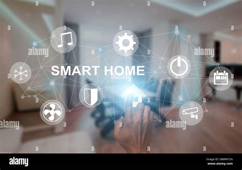 House Automation Solutions Male Hand Using Smart Home Control Interface On Screen Collage