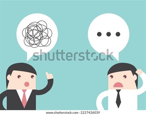 Executive Bad Communication Businessman Dont Understand Stock Vector Royalty Free 2227426039