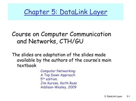 Ppt Chapter 5 Datalink Layer Powerpoint Presentation Free Download Id1968096
