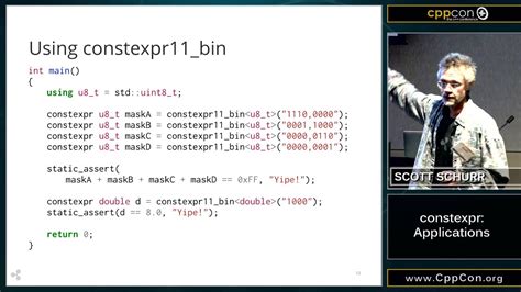 CppCon Scott Schurr Constexpr Applications YouTube