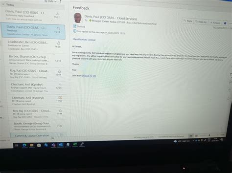 Zaheer Abbas Mitaigiri On Linkedin Feedback Email From Client At Kyndryl Solutions And Lloyds