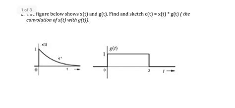 Solved 1 The Figure Below Shows X T And G T Find And Chegg Com