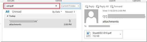 How To Find Or Search Emails With Pdfexcel Attachment Or Other Types
