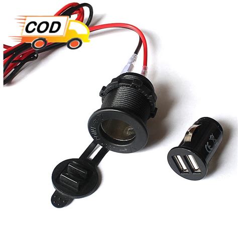 Jual Charger Hp Motor Dual Usb Port Charging V Waterproof Anti Air Universal Alat Cas