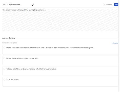 36 C3 Advanced Ml The Primary Issue With Algorithms Having High