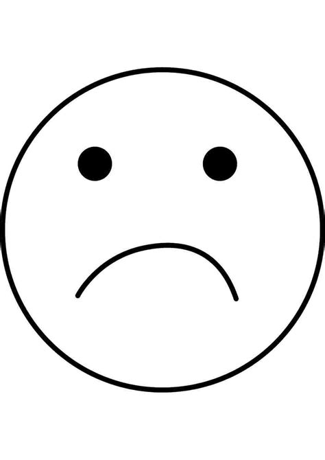 Раскраска Смайлик грусть Грустный смайлик