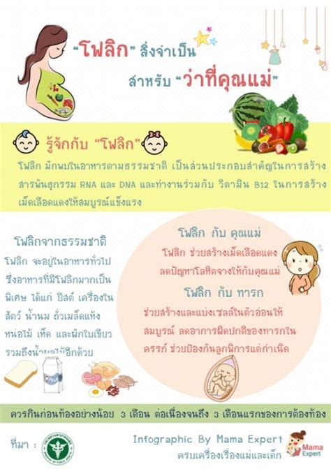 ภาพอินโฟกราฟฟิค “โฟลิก” สิ่งจำเป็นสำหรับ “ว่าที่คุณแม่”