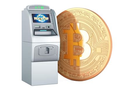 Premium Photo Bitcoin With Atm D Rendering