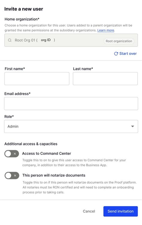 Invite New Team Members Via Command Center Proof Help Center
