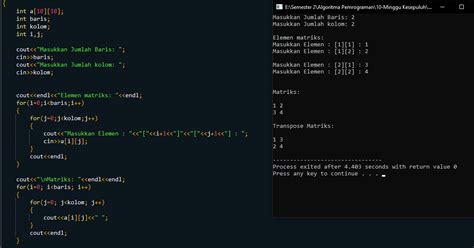 Algoritma Dan Program C Matriks