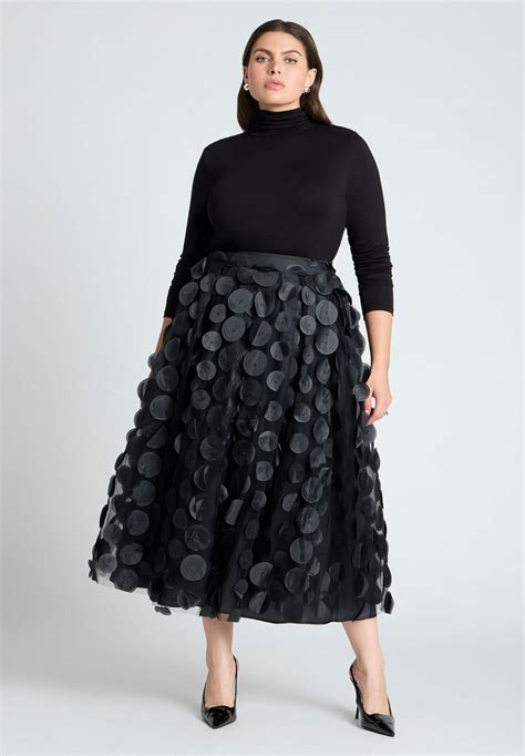 Dimensional Dot Full Skirt Eloquii