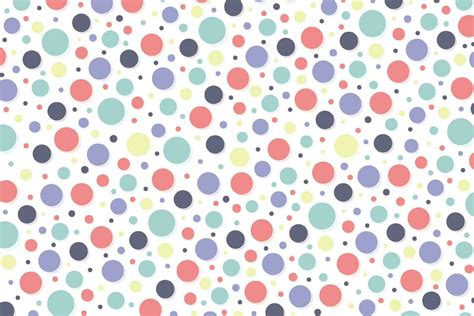 Abstract Colorful Random Circles Pattern Design On White Background
