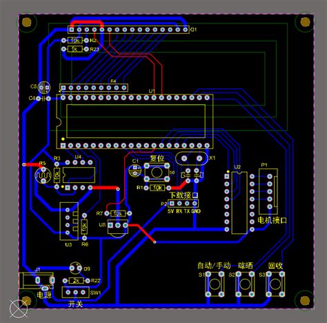 基于51单片机的智能遥控晾衣架温度湿度光强检测proteus仿真原理图pcb基于51单片机的温湿度实时监测系统仿真原理图 Csdn博客