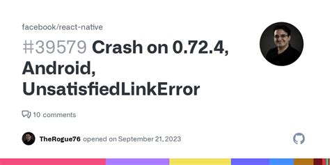 Crash On 0724 Android Unsatisfiedlinkerror · Issue 39579 · Facebookreact Native · Github