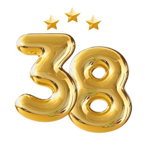 número de aniversário de 38 anos 11287959 PNG