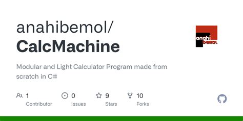 GitHub Anahibemol CalcMachine Modular And Light Calculator Program Made From Scratch In C