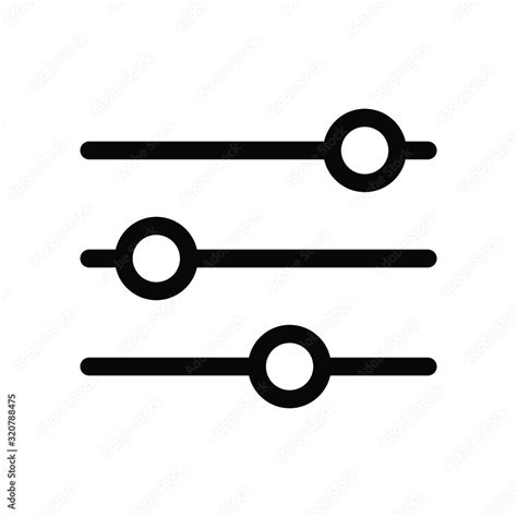Filter Icon Black Vector Sign Vector De Stock Adobe Stock