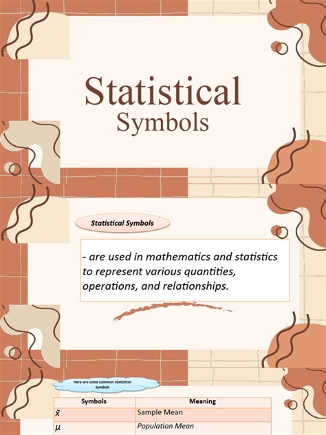 Statistical Symbols And Summation Notation Pdf Summation Standard Deviation