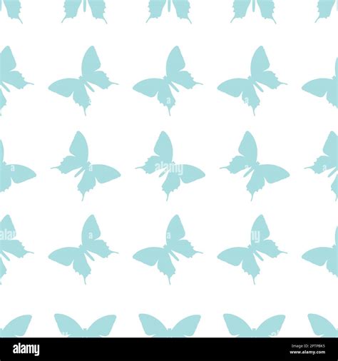 Blue Seamless Repeat Pattern Butterfly Silhouette Vector Stock Vector Image And Art Alamy