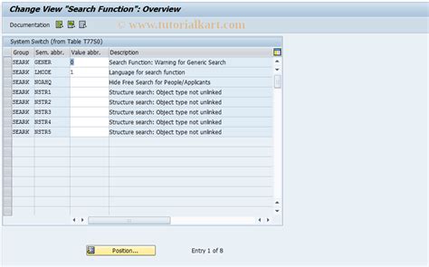 Oosf Sap Tcode Search Function