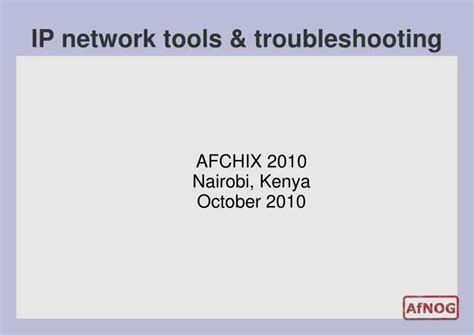 PPT IP Network Tools Troubleshooting PowerPoint Presentation ID