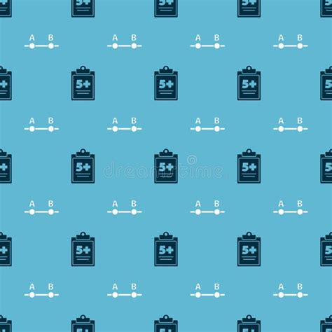 Set Test Or Exam Sheet And Graph Schedule Chart Diagram On Seamless Pattern Vector Stock