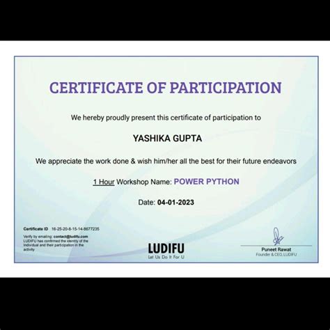 Yashika Gupta On Linkedin This Workshop Was Fantastic And Worth It Thank You Very Much Ludifu