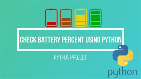 Check Laptop Computer Battery Percent Using Python Python Project