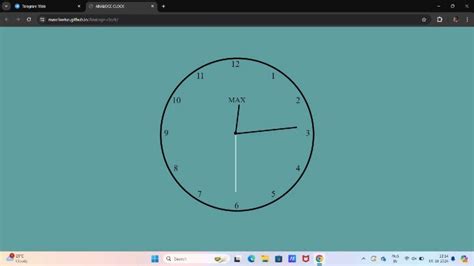 Max Cleetus On Linkedin Clock Analog Javascript Git Github Html Css Miniproject