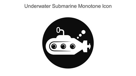 Underwater Submarine Monotone Icon In Powerpoint Pptx Png And Editable Eps Format Ppt Slide