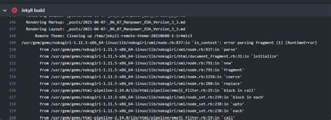 jekyll fails with `in context error parsing fragment 1