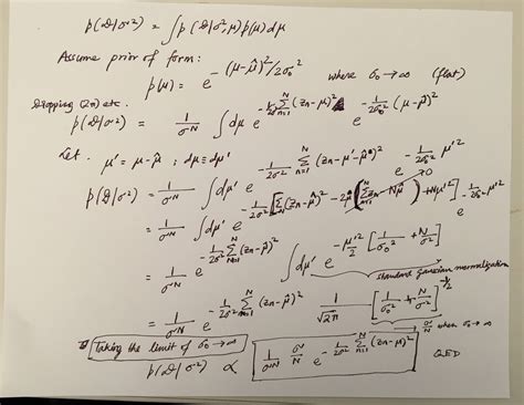 Normal Distribution Bayesian Derivation Of Unbiased Maximum