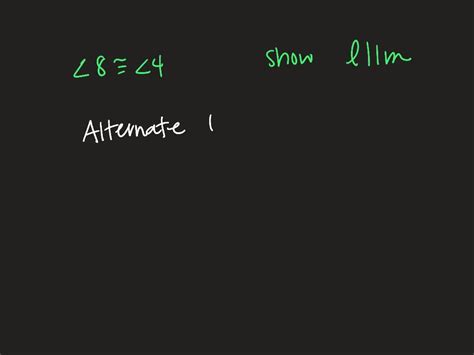 Solved Name The Postulate Or Theorem That Proves That ℓ M ∠8 ≅∠4 The Figure Cannot Copy