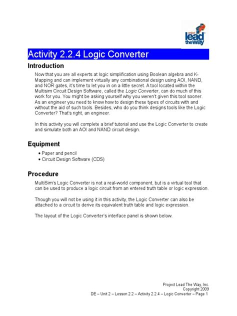 2 2 4logicconverter download free pdf logic gate computing