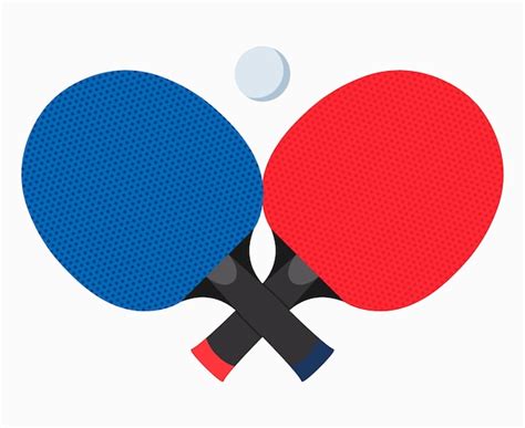 Premium Vector Ping Pong Or Table Tennis Rackets And A Ball Sports