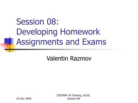 Ppt Session 08 Developing Homework Assignments And Exams Powerpoint Presentation Id9518880