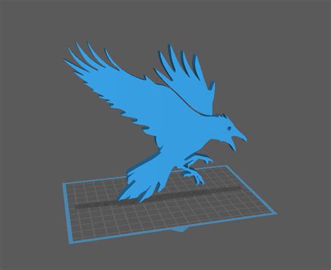 Free Stl File Crow 2d・design To Download And 3d Print・cults