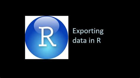 Exporting Data Writing Files From R