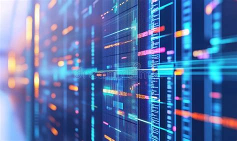 Digital Data Visualization Abstract Technology Background Vibrant