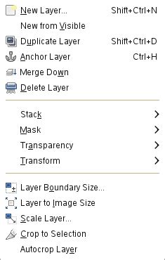 7 The Layer Menu