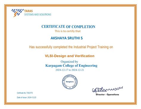 Vlsi Designandverification Professionaltraining Learningjourney