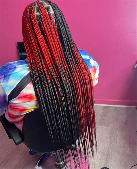 Cute Color Knotless Braids